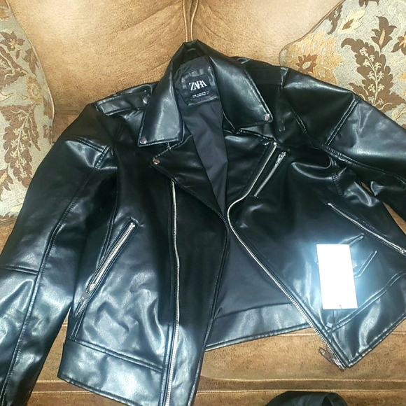 Zara | Jackets & Coats | Zara New Faux Leather Motorcycle Jacket | Poshmark